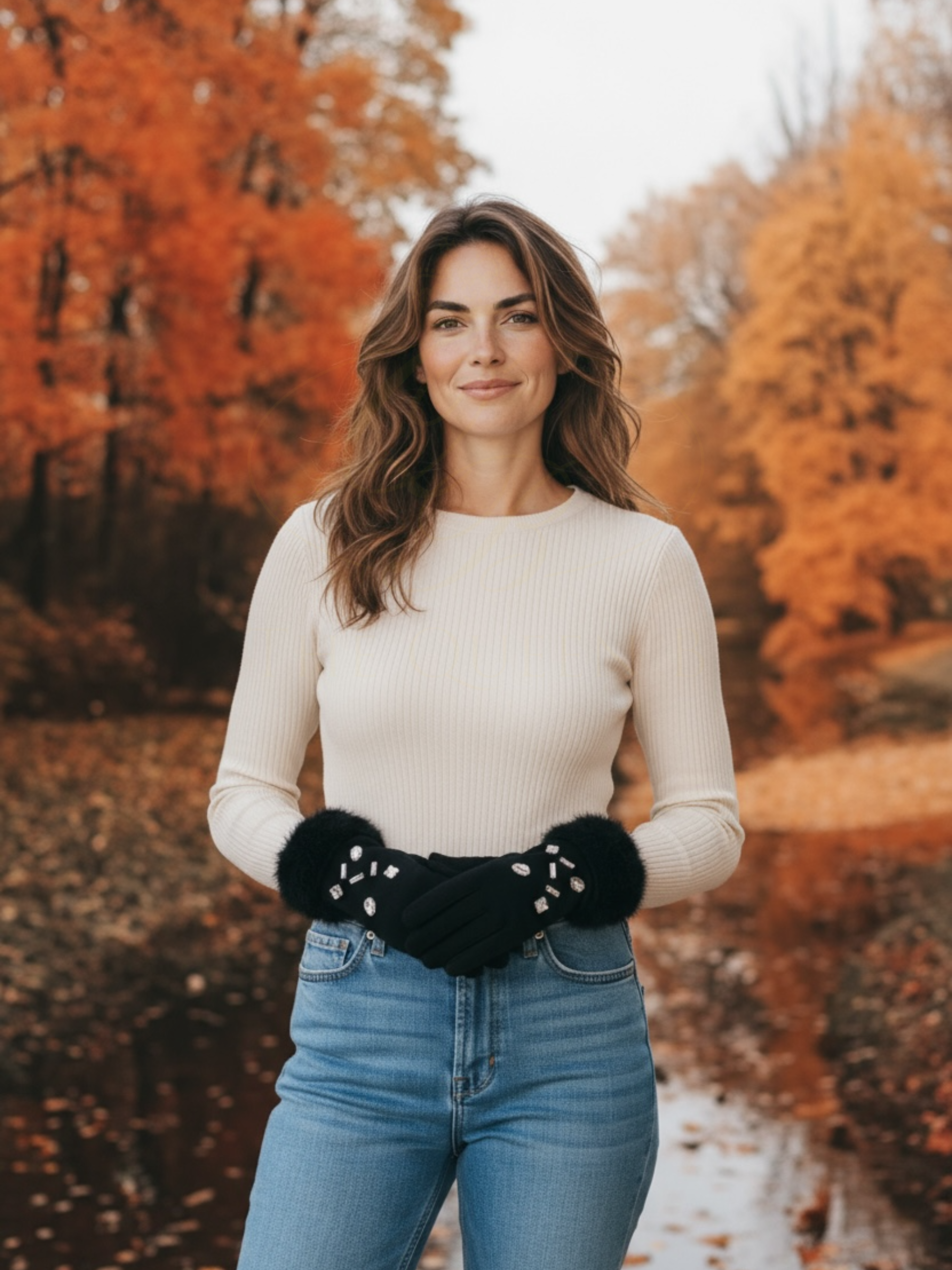 Malissa J GC21631 Black Mock Suede Gloves